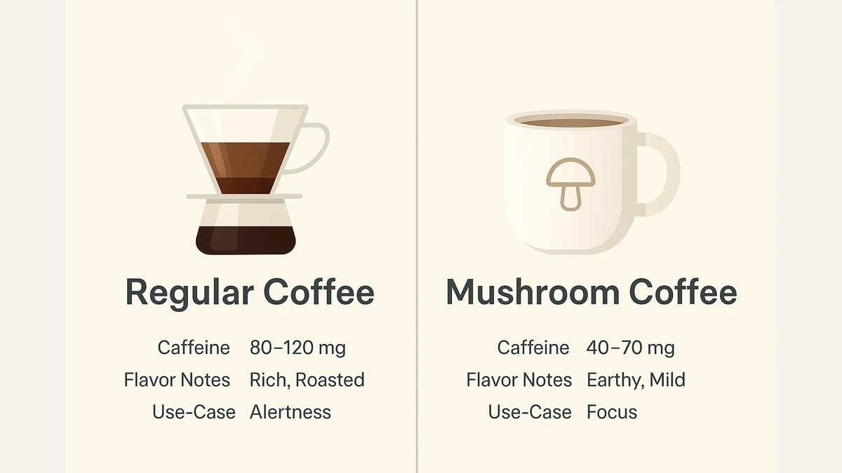 Mushroom Coffee vs Regular Coffee: Focus, Side Effects, and Taste Tests